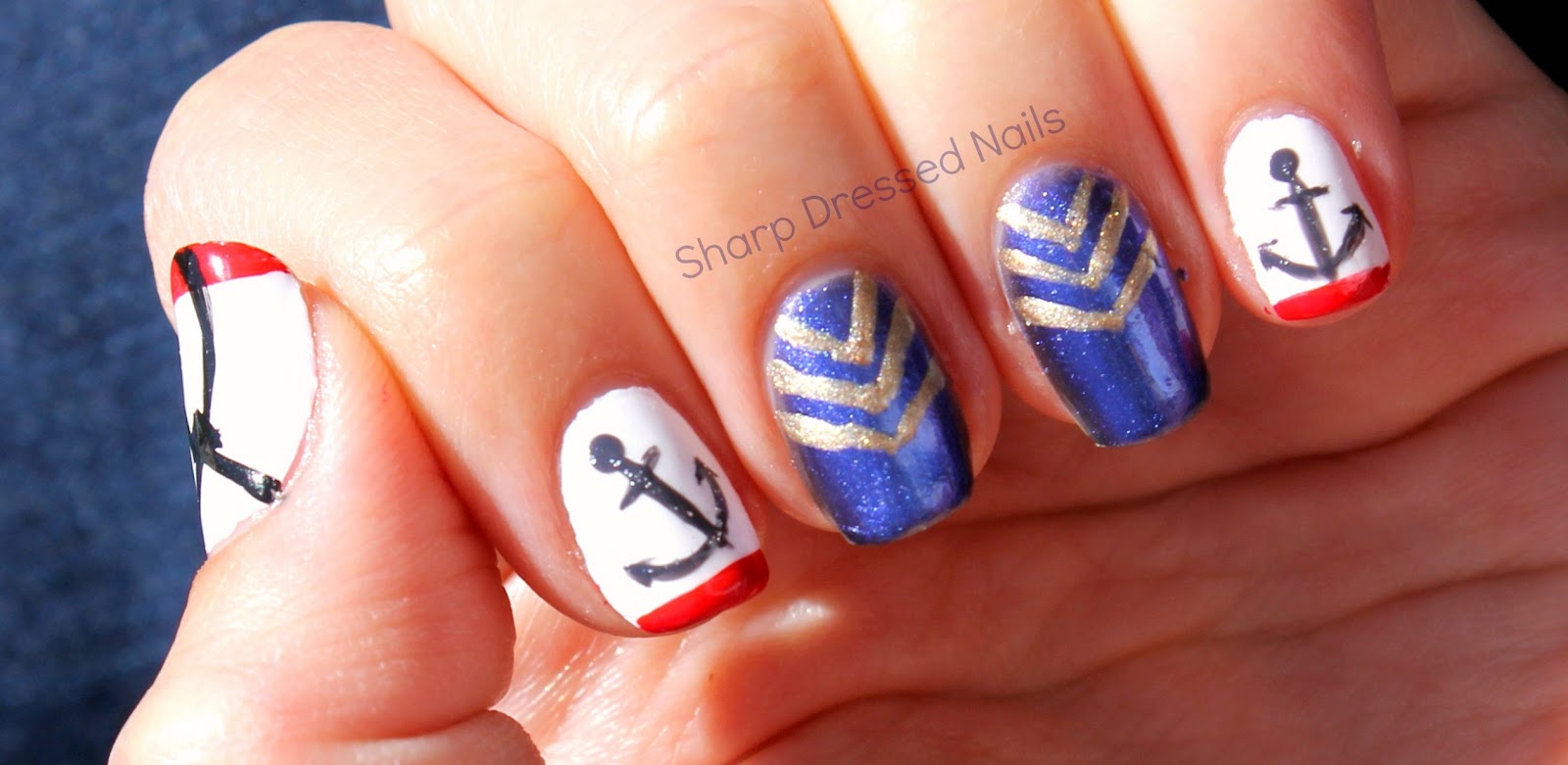 Sharp Dressed Nails: United States Navy Nails :)