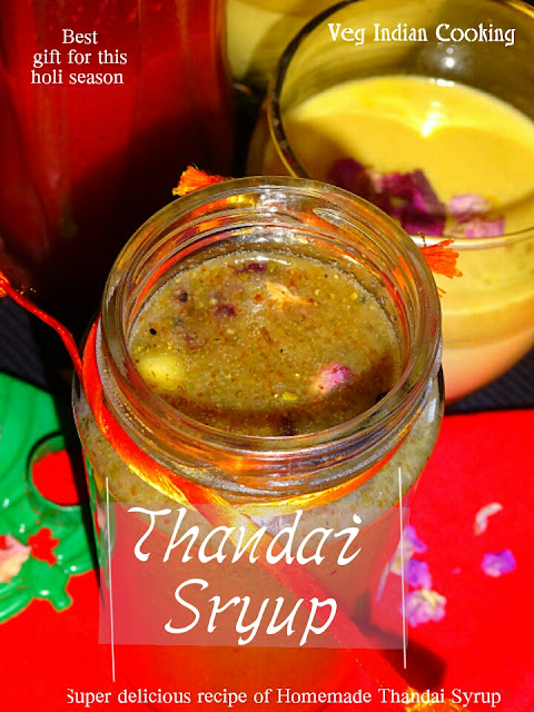 Veg Indian Cooking: Thandai Syrup