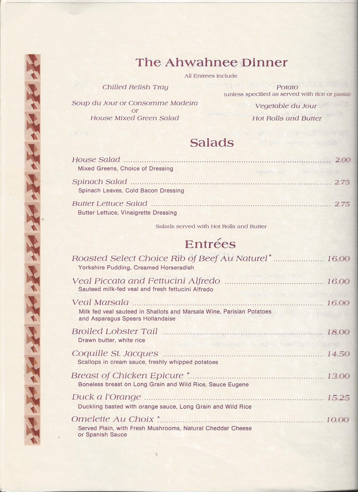 Chris Suhr's Menu Collection