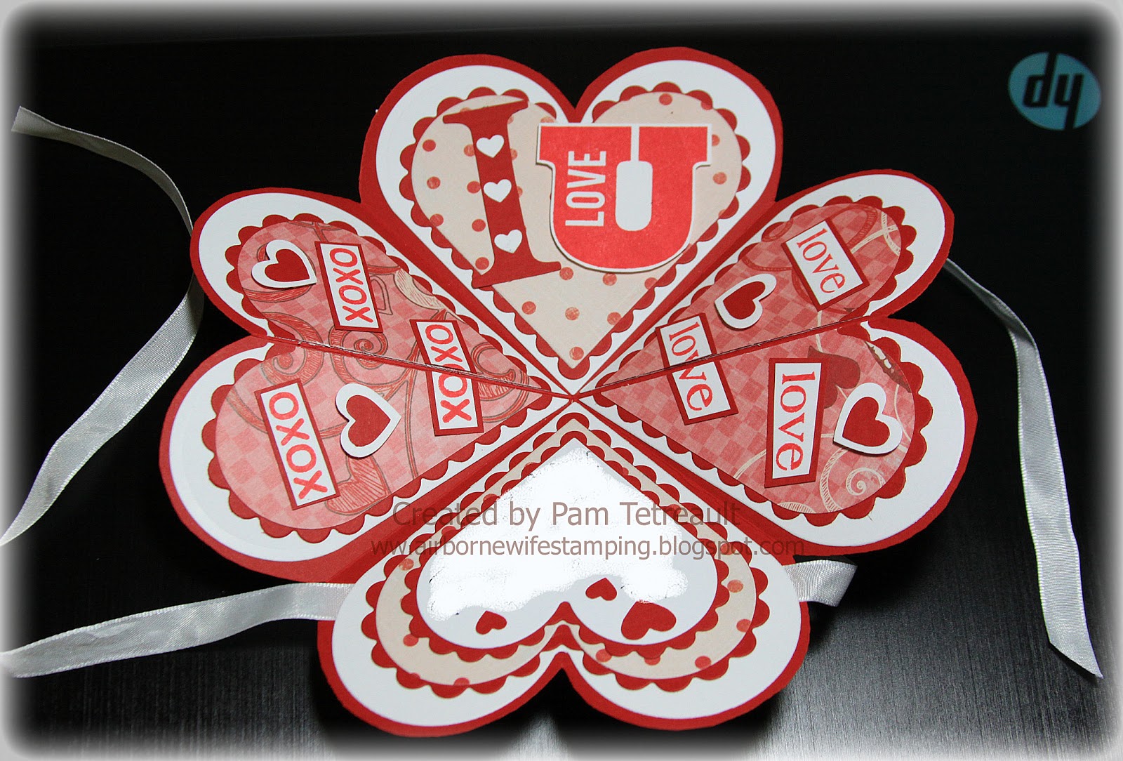 airbornewife's stamping spot: Exploding Heart Valentine Card