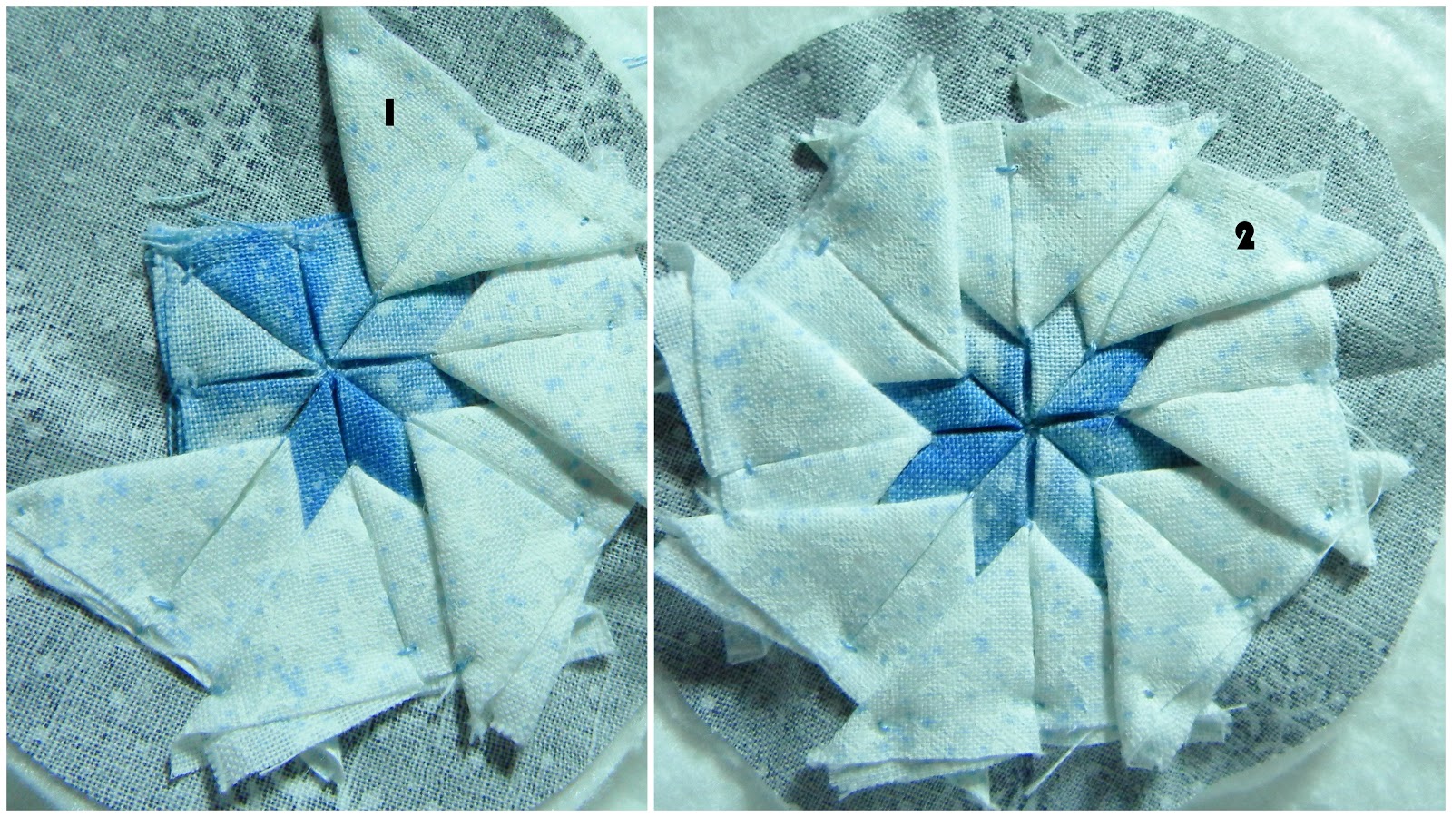 Sapphire Stitching's Stitchins: How-to Make a Folded Fabric Amish Star