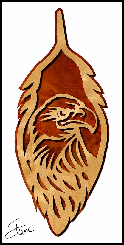 Scrollsaw Workshop: Eagle Feather Scroll Saw Pattern.