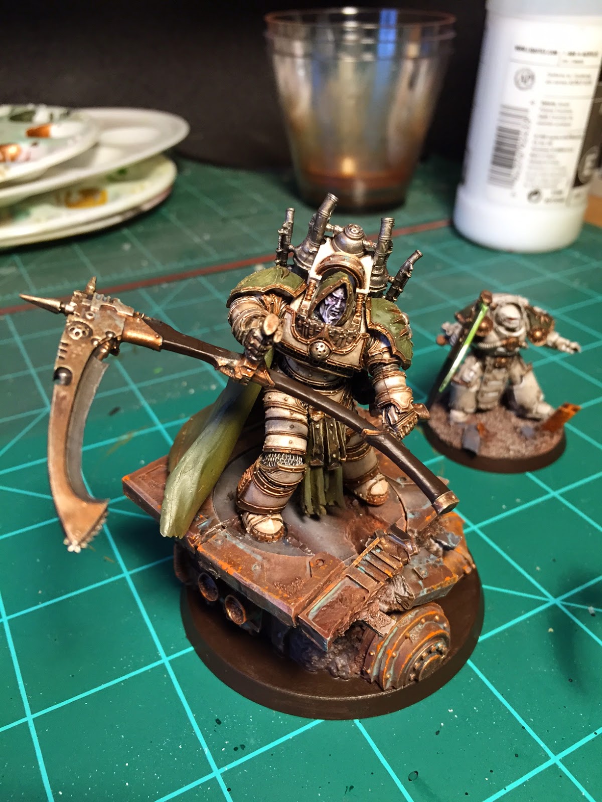 Addicted To Resin: Mortarion and his first 5 of 10 Bodyguards finished.