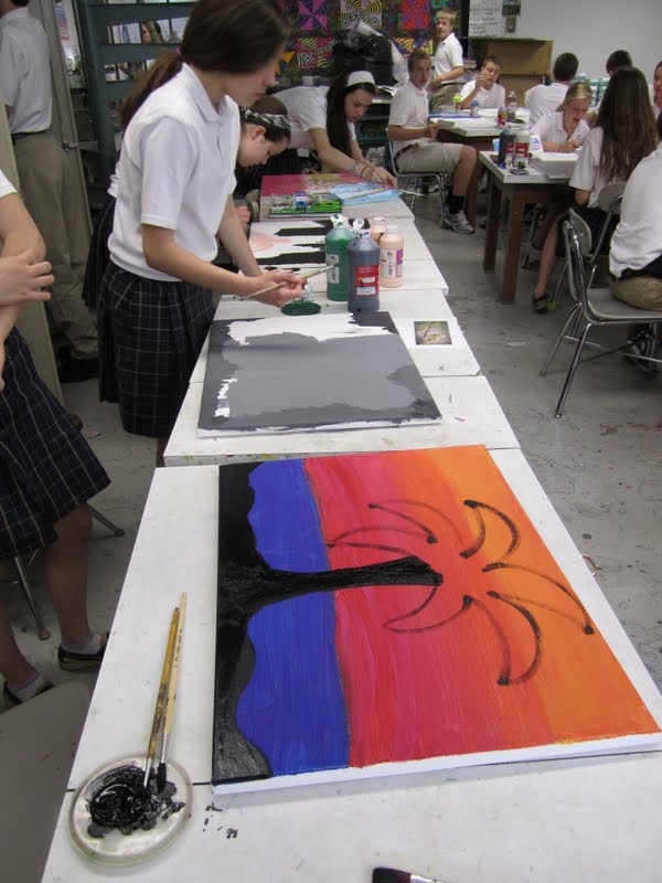 Think Create Art: Canvas Paintings- 8th Grade