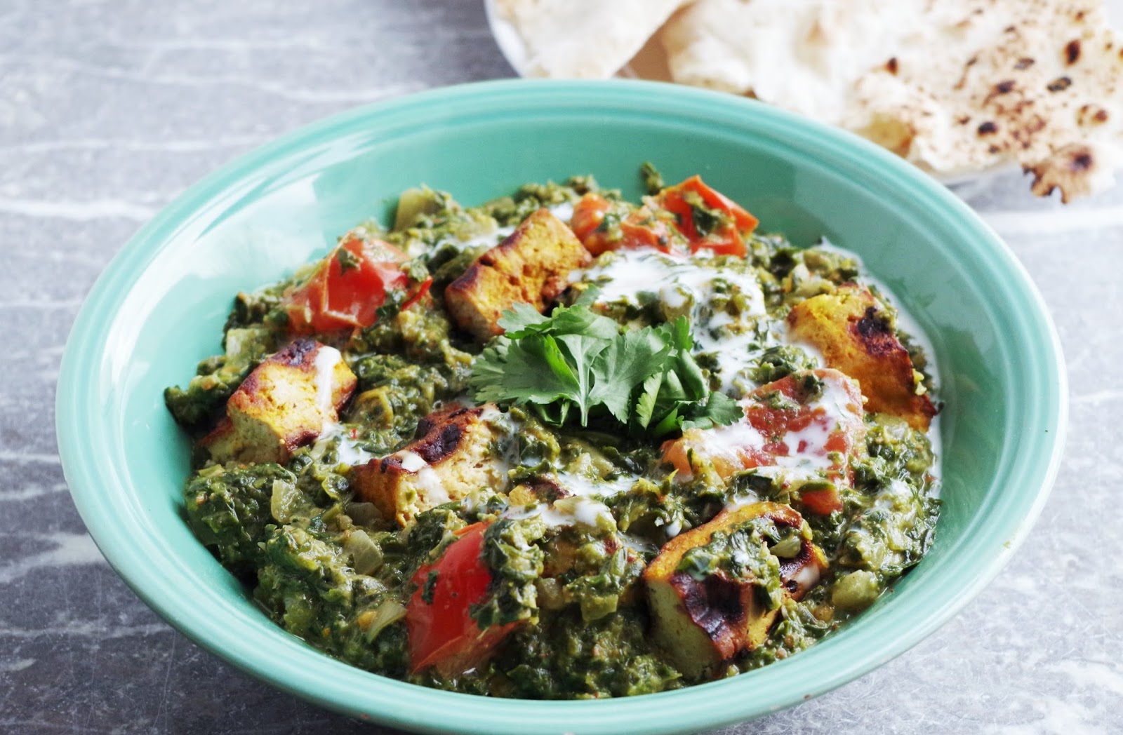 Vegan Saag Paneer (Tofu) |Euphoric Vegan