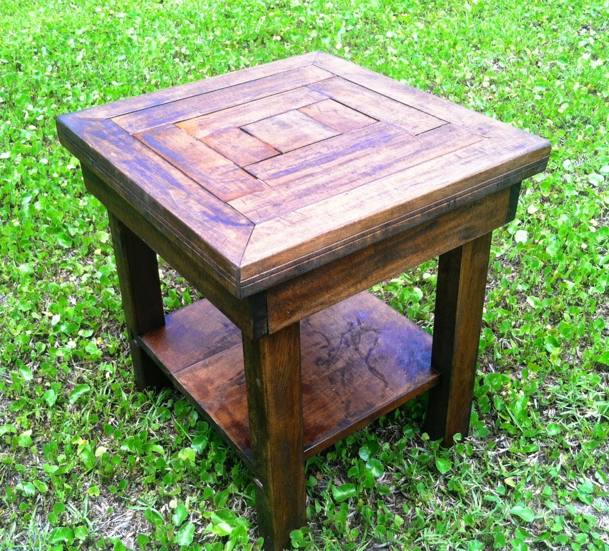 Southern Charm: Repurposed Heirloom Wood End Table