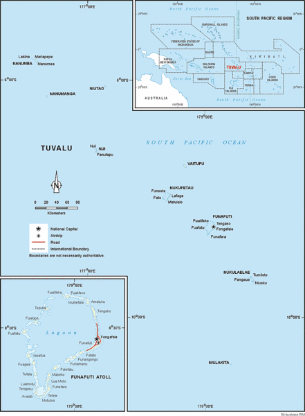 TUVALU - GEOGRAPHICAL MAPS OF TUVALU ~ Klima Naturali™