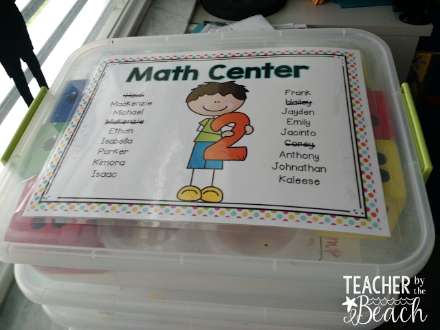 First Week Math Centers for 1st Grade - Teacher by the Beach