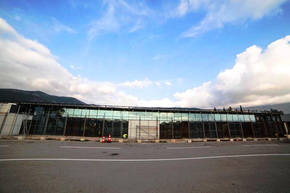 Tivat Airport's "temporary" terminal nears completion