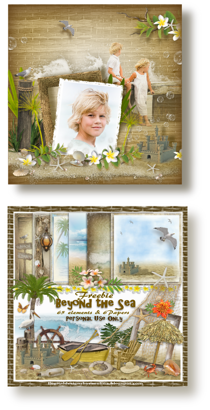 ,: Freebie-Beyond the Sea - Personal Use Only