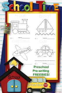 Little Stars Learning: Transportation Theme Pre-writing Freebies
