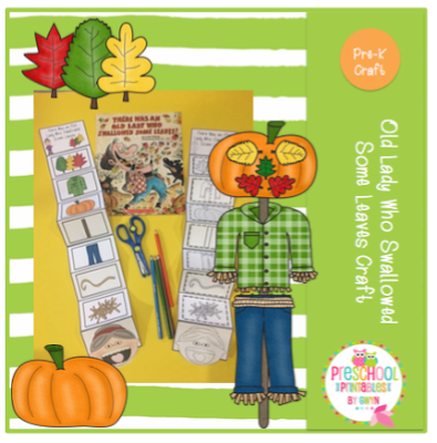 Old Lady Who Swallowed Some Leaves Craft ~ Preschool Printables