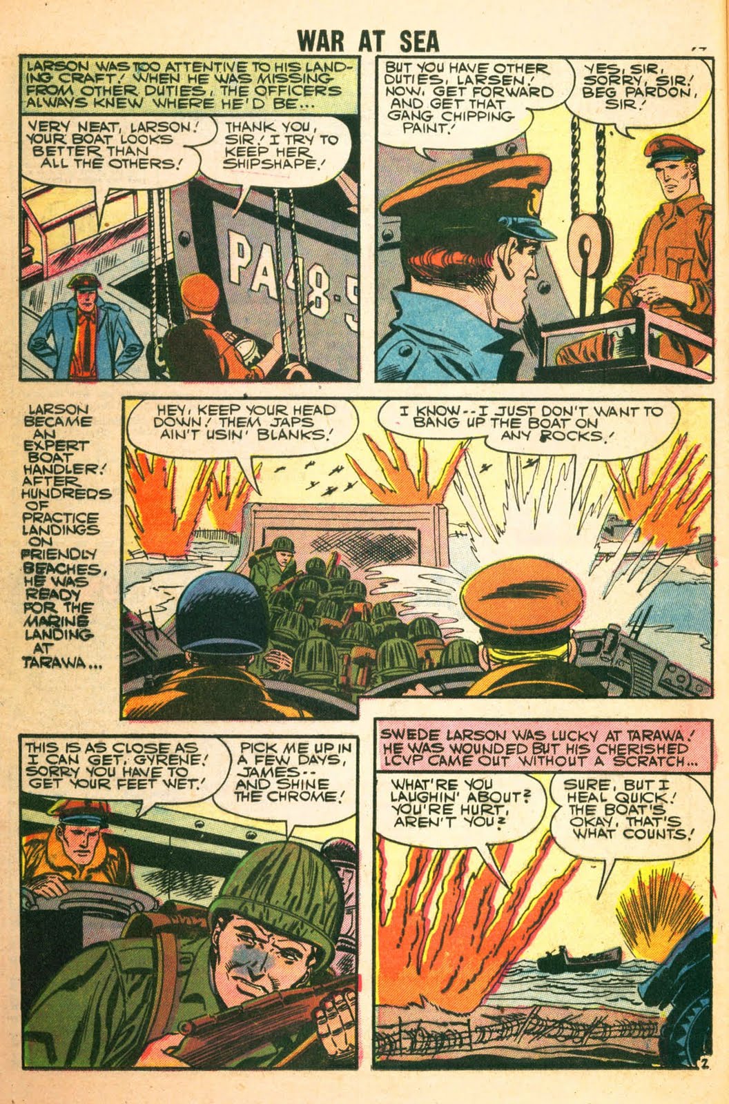 COMIC BOOK GRAVEYARD: WAR AT SEA-PART#3 LARSONS YACHT