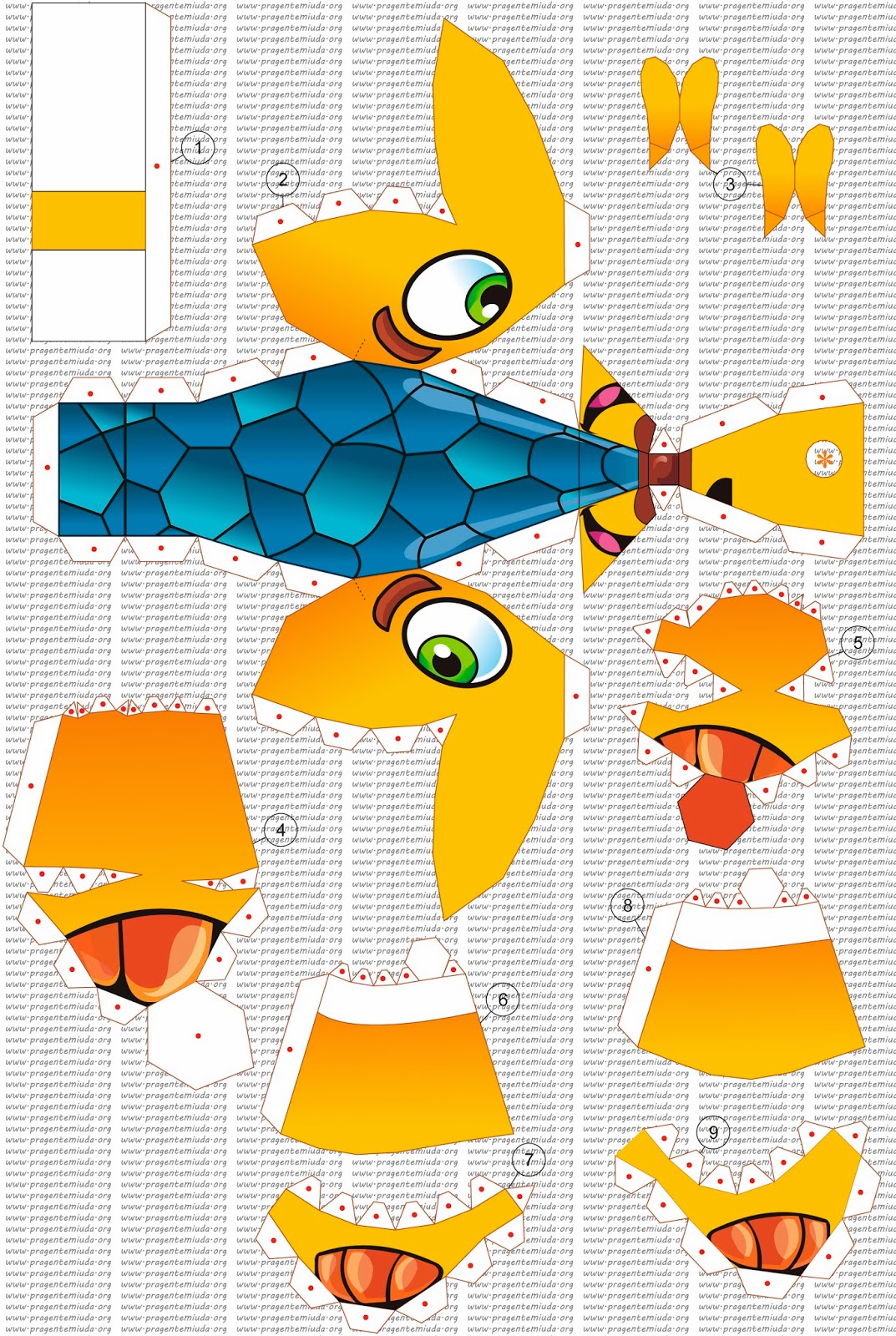 Mascote Fuleco de papel para montar | Pra Gente Miúda