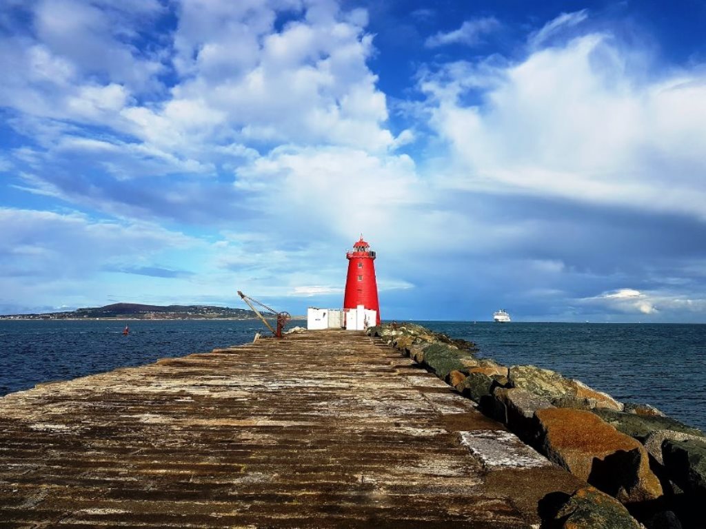 清清的世界旅行圖鑑: 愛爾蘭 都柏林 普爾貝格燈塔 (Poolbeg Lighthouse)、愛爾蘭鎮自然公園 (Irishtown ...