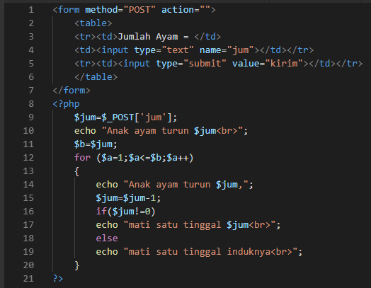 ADRINA LISTY : Contoh soal FOR pada PHP