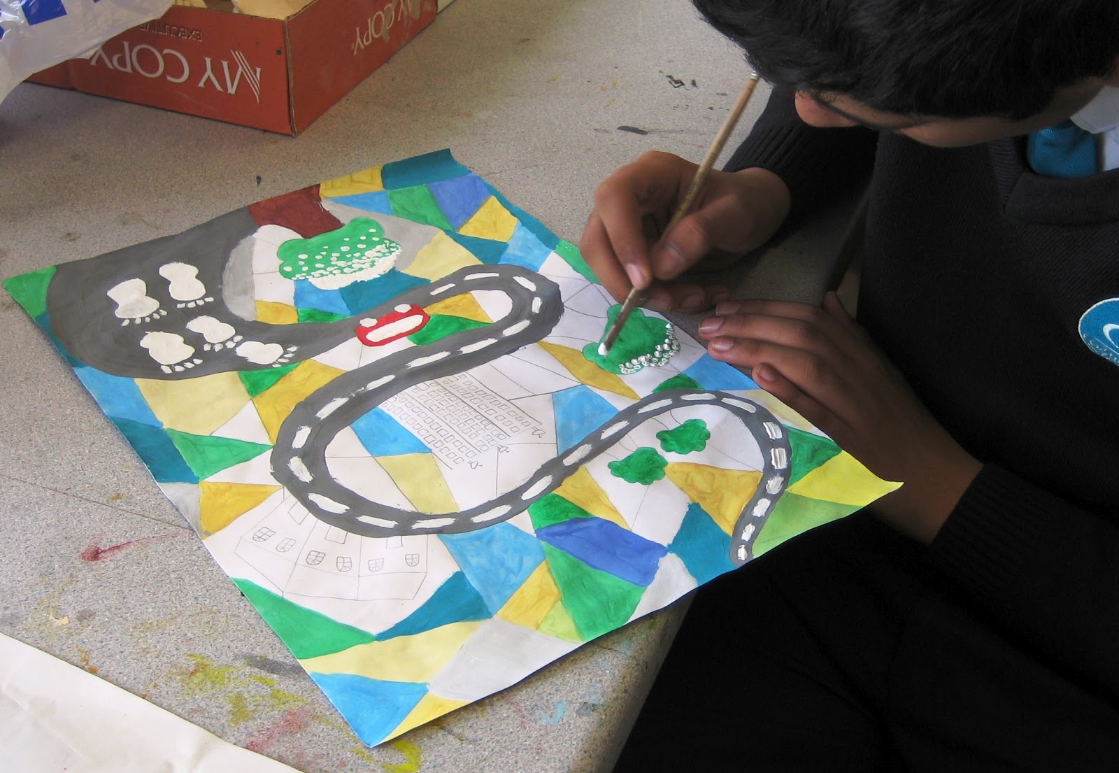 Student Artwork: Year 7 'My Journey to School'