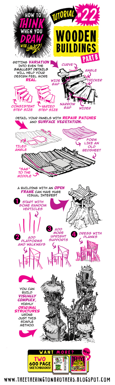The Etherington Brothers: How to THINK when you draw WOODEN BUILDINGS