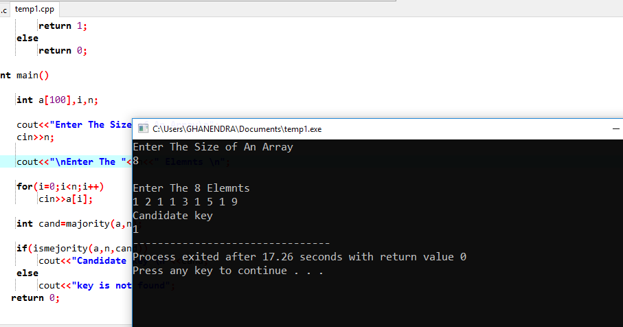 C Program To Find Element That Appears More Than N 2 Times