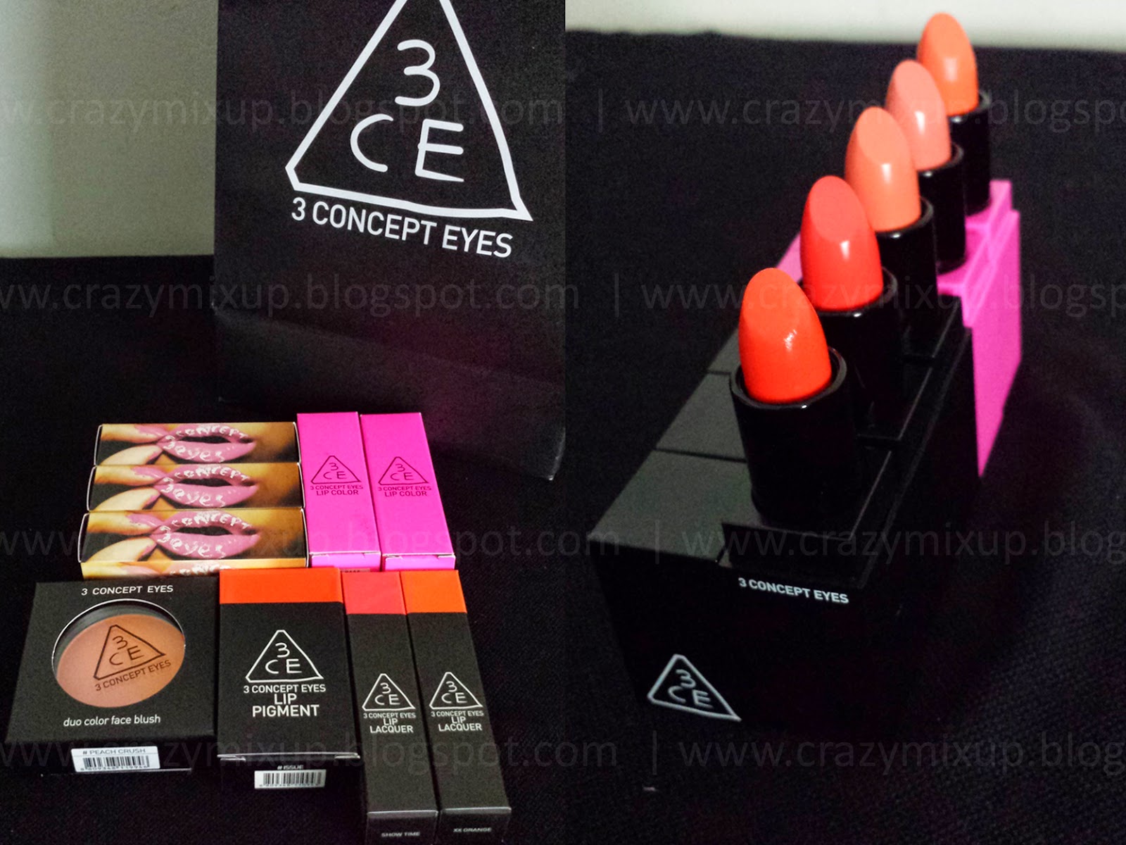 Crazy Mix Up: 3 Concepte Eyes (3CE) Cosmetics Review and Swatches