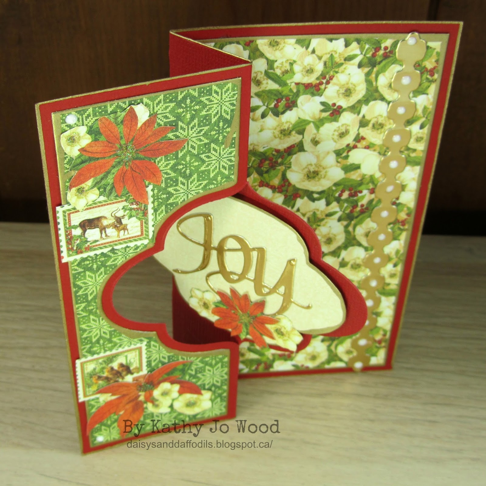 I'm a Little Teapot...: "Joy" Flip card using Graphic 45 Winter Wonderland