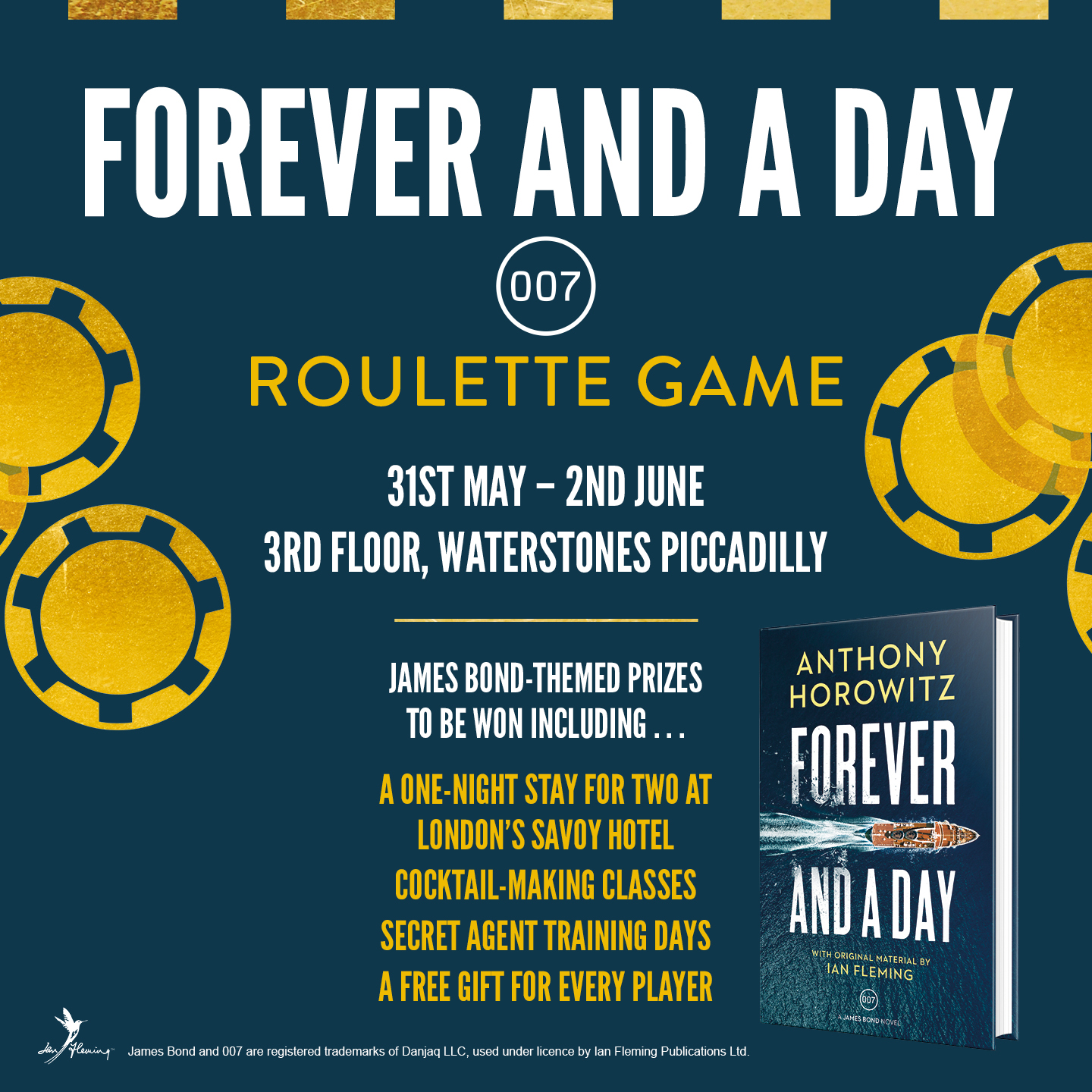 The Book Bond: Play Bond-themed ROULETTE at Waterstones Piccadilly