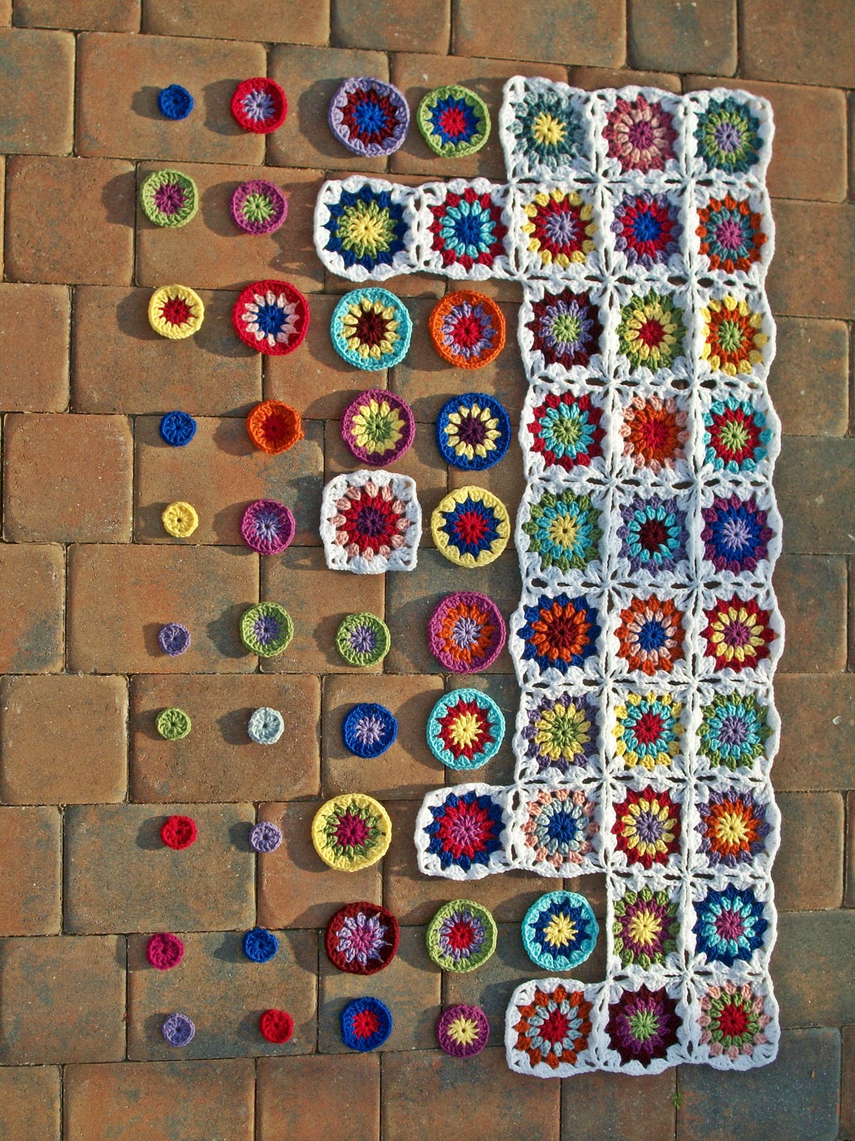 The Florida Crochet Garden: Granny Square Garden! M.C. Escher Metamorphosis