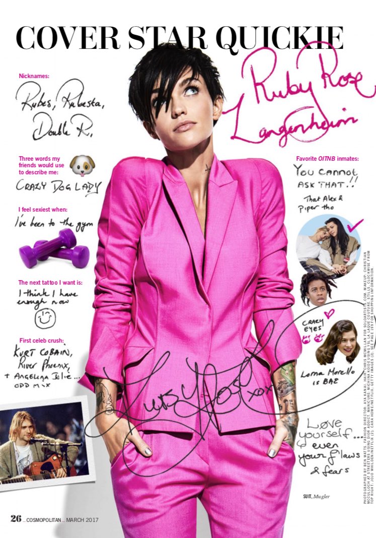 Ruby Rose Covers Cosmo - Fashionably Fly