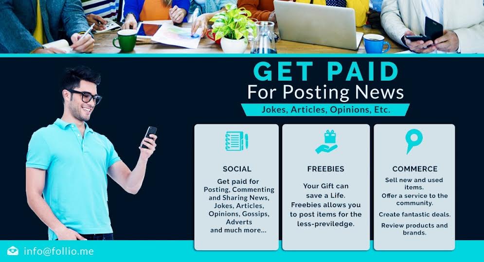 Get paid for posting news, gossip, articles etc