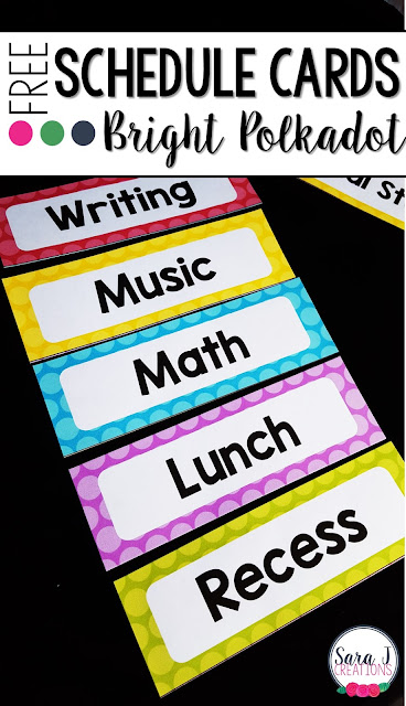 Classroom Freebies Too: Schedule Cards Freebie