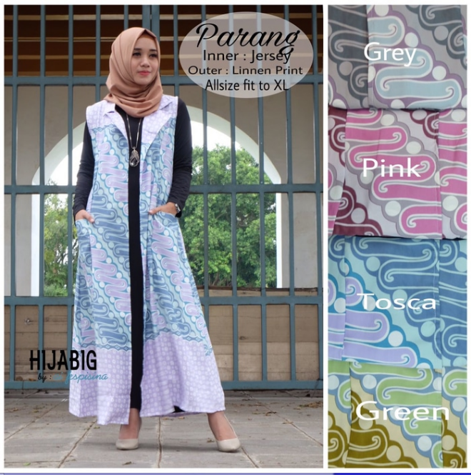 31 Trend Terbaru Contoh Model Outer Batik Panjang