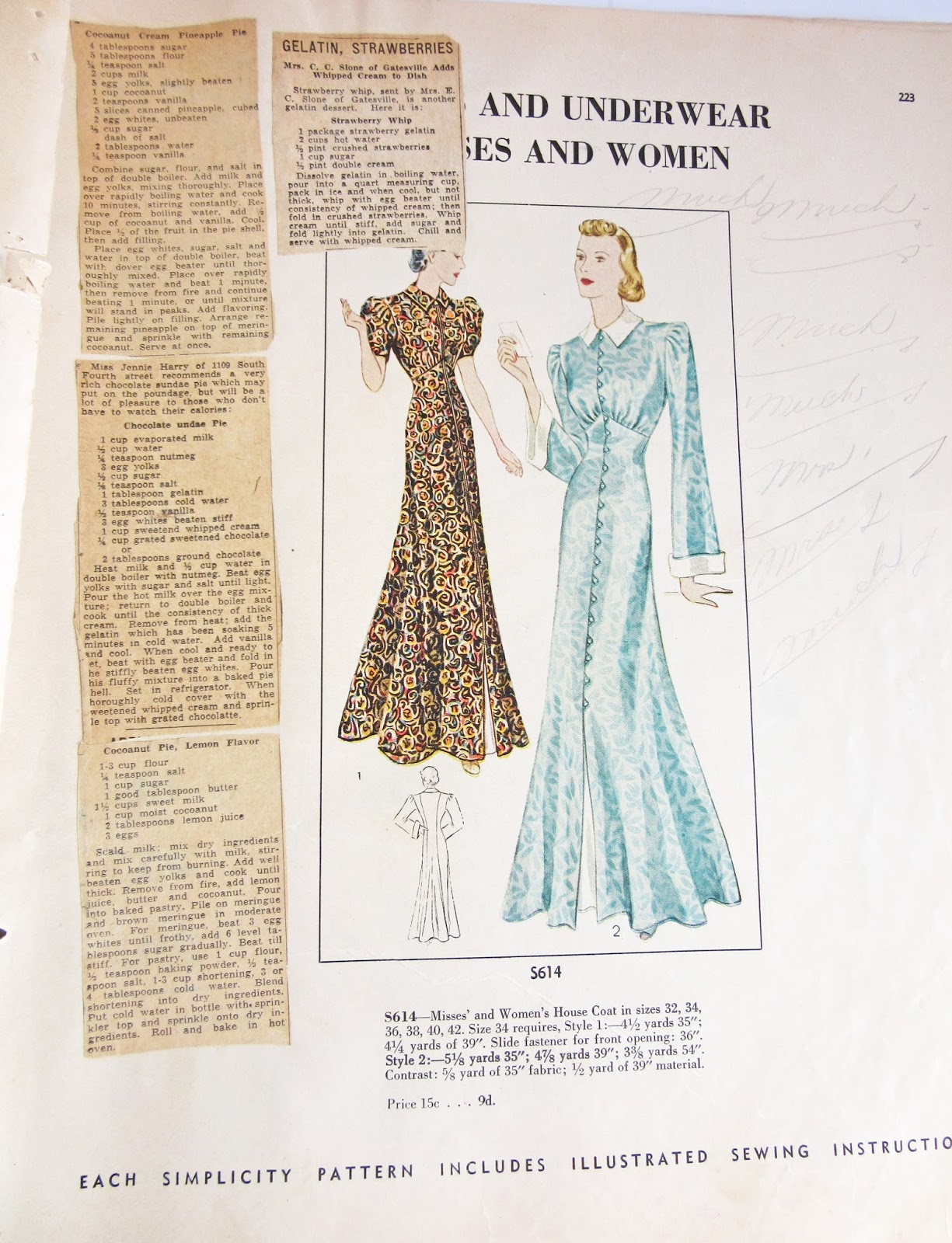 A Few Threads Loose: My 1938 Simplicity Catalog - Equal Parts Sad and ...