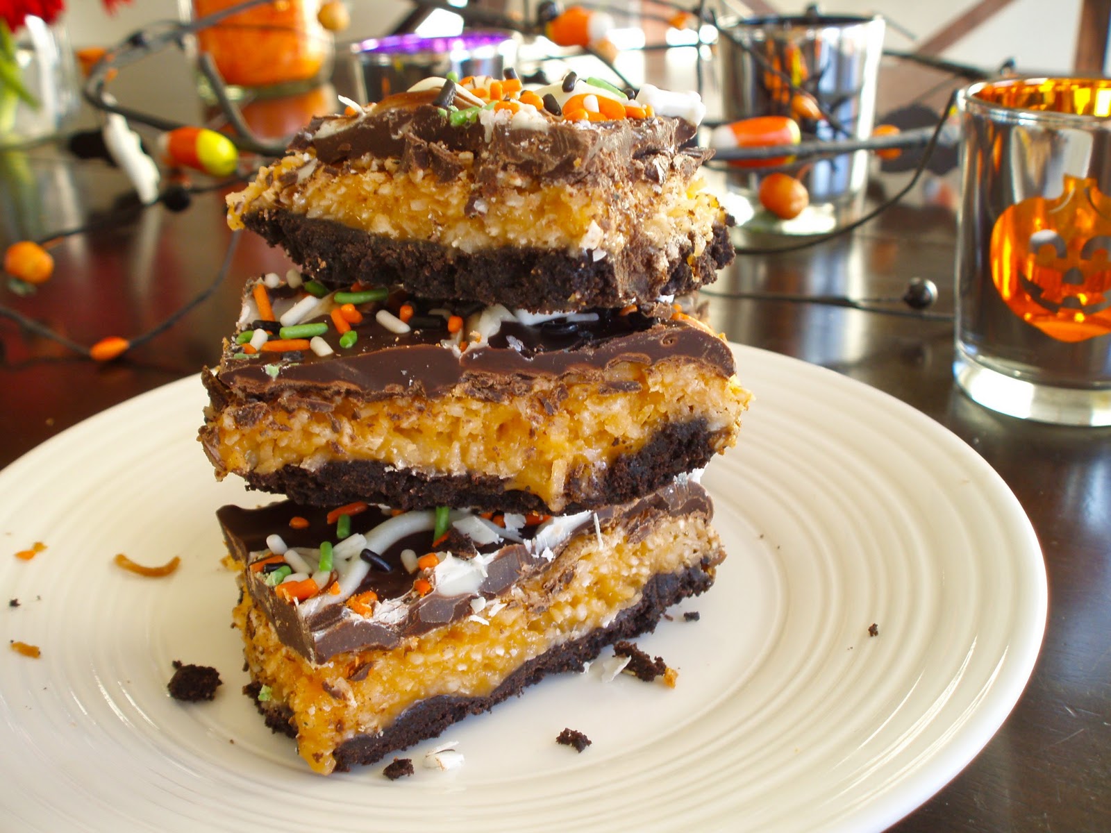 Naked Cupcakes: Coconut Chocolate Halloween Squares
