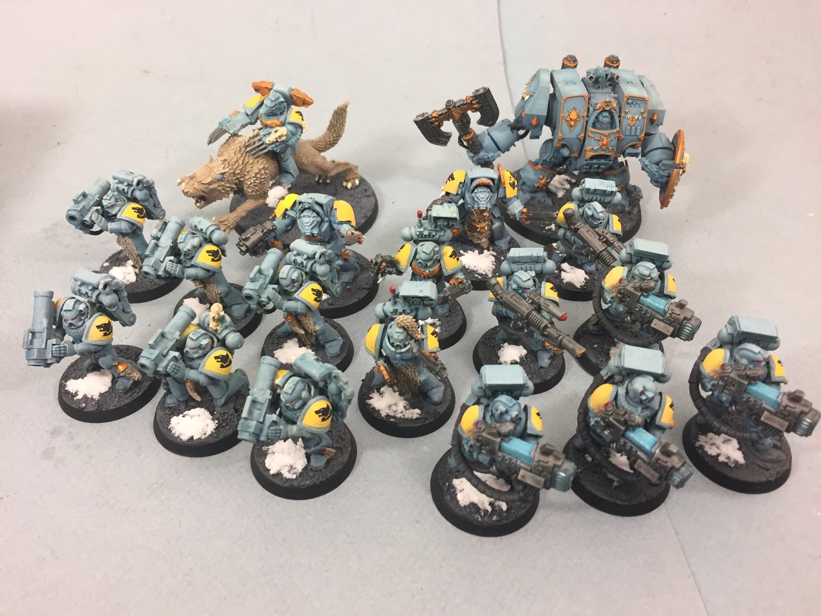 Itty Bitty Soldiers: 40k: Space Wolves - Dread, Wolf Lord, Long Fangs