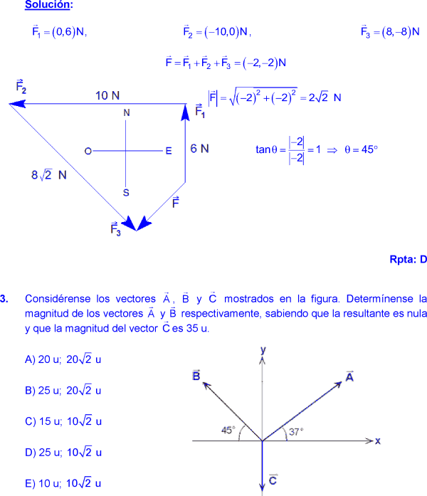 LOS VECTORES EN FÍSICA EJERCICIOS Y PROBLEMAS RESUELTOS EN PDF