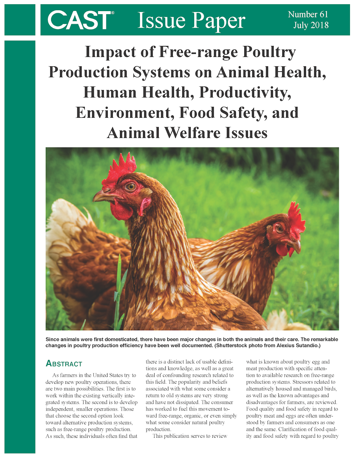 CAST: New Research about Free-range Chickens--and Poultry Insights ...