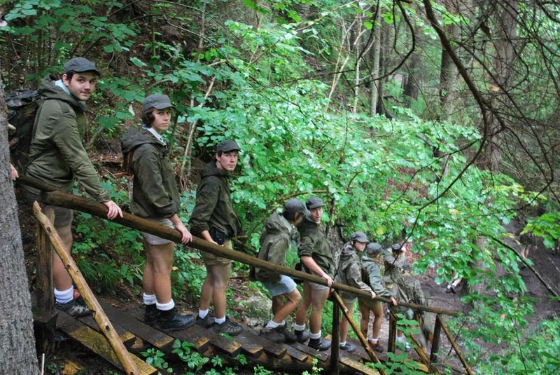 Boys in short shorts: Scouts in the wild
