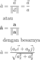 Vektor Matematika : Vektor Satuan | Perkalian Vektor