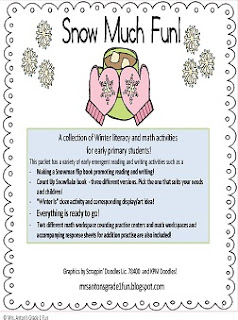 Mrs. Anton's Grade 1 Fun!: Counting Snowflakes and Snowmen!