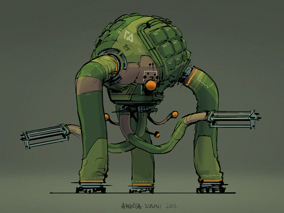 Andrea Susini works: mech sketchy!