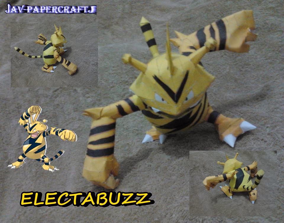 Electabuzz Paper Model ~ Paperkraft.net - Free Papercraft, Paper Model ...