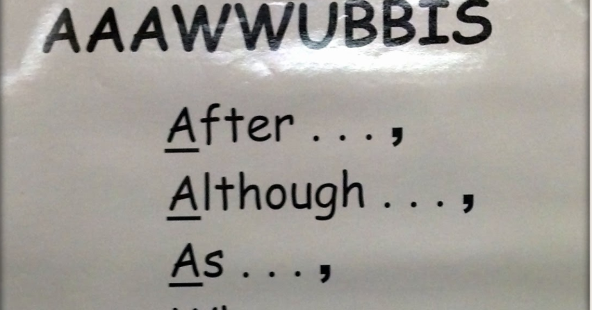 ELA Anchor Charts: AAAWWUBBIS - Announces a Clause