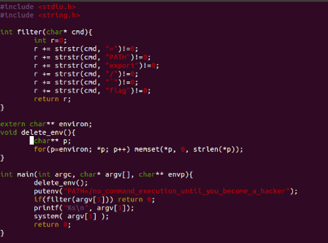 komorebi: [Pwnable.kr/Toddler's bottle] cmd2 ( Solved. 16.12.26 )