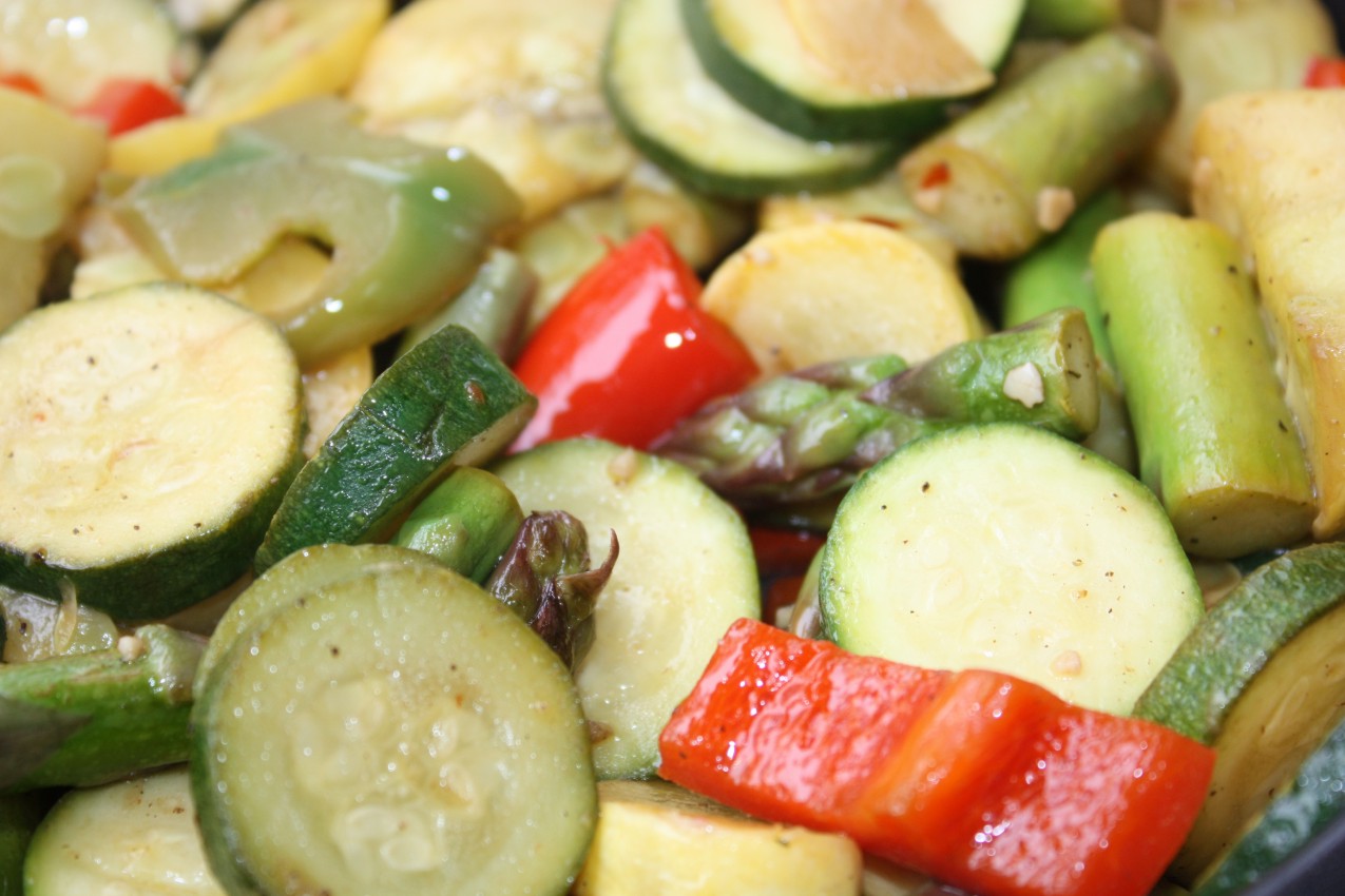 pass the peas, please: sauteed spring vegetables