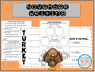 1st Grade Hip Hip Hooray!: November Writing with Page Toppers!