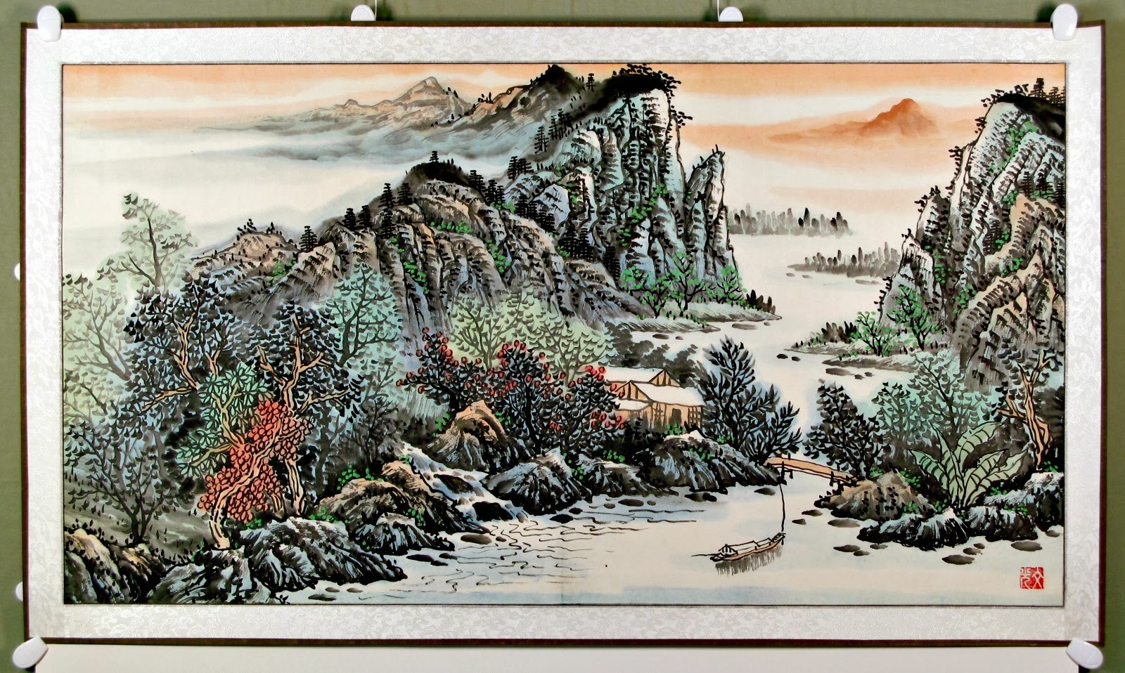 Beautiful Chinese Paintings: Chinese Shan-shui Mountain Landscape Small ...