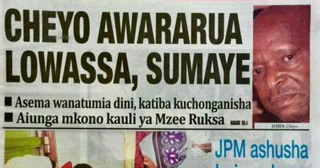 JOHN Cheyo Apigilia MSUMARI "Rais Mwinyi Yuko Sahihi, Magufuli ...