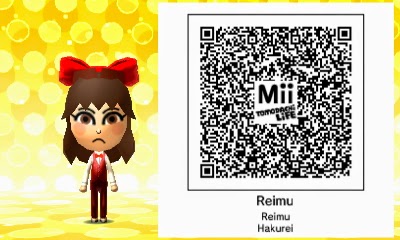 東方達コレクション・新生活: Miis and QR codes