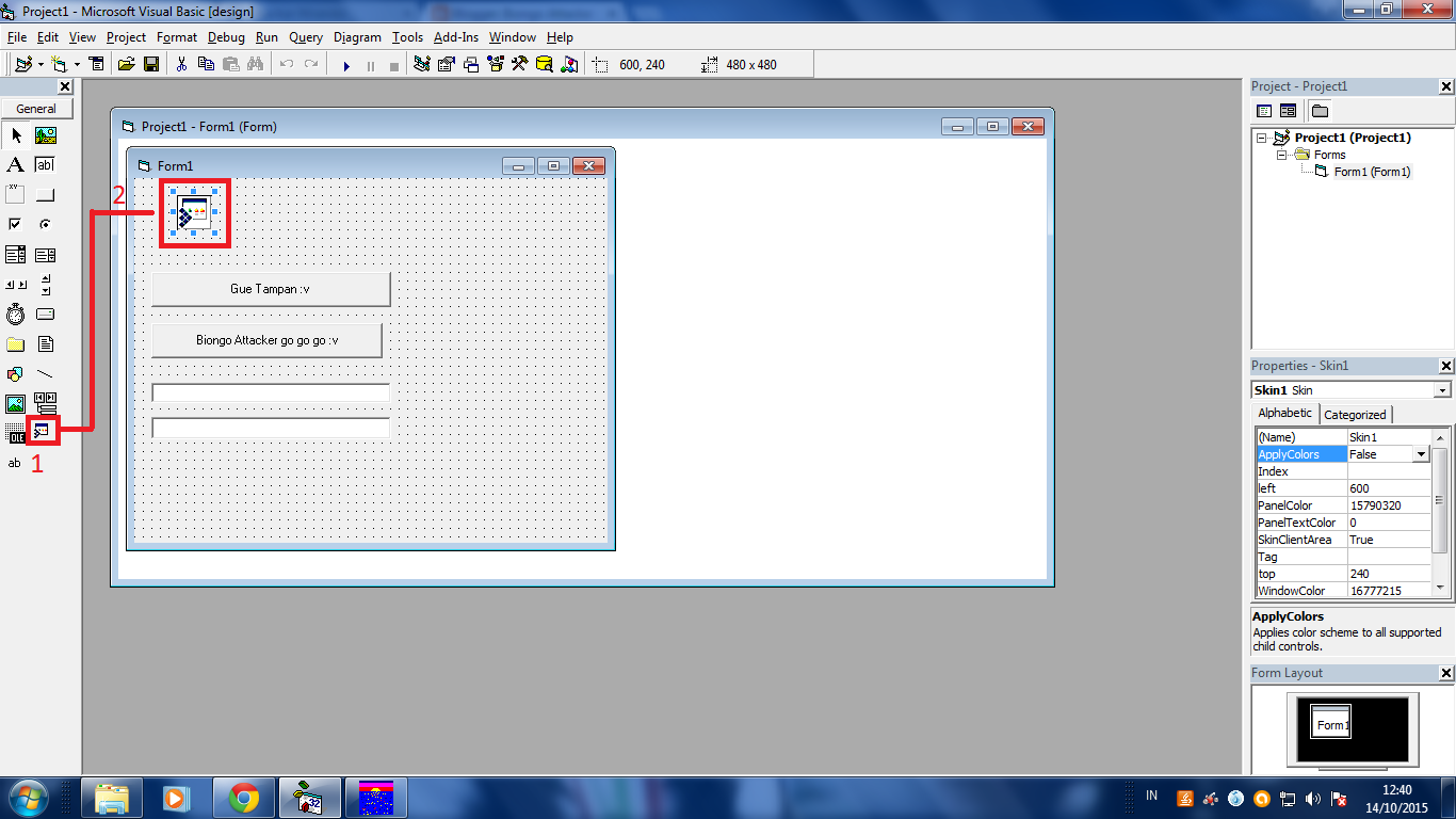 Cara Membuat Tampilan Form Visual Basic menjadi keren - Biongo Attacker