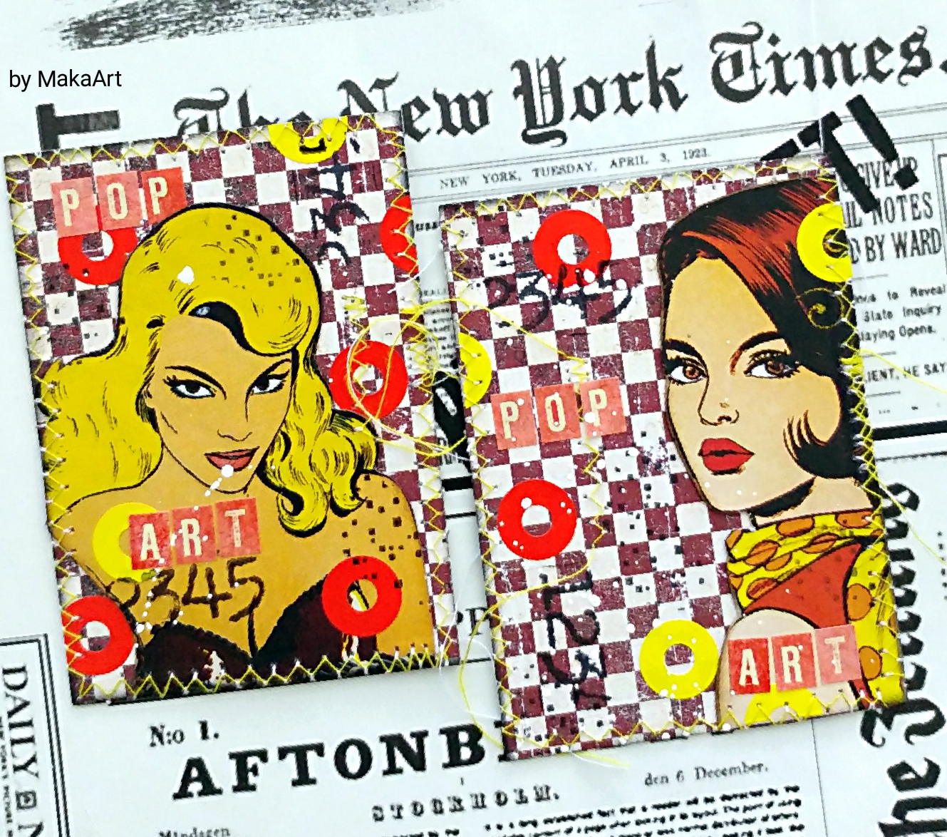 My journey through the mixed media world...: August Theme - Pop-Art